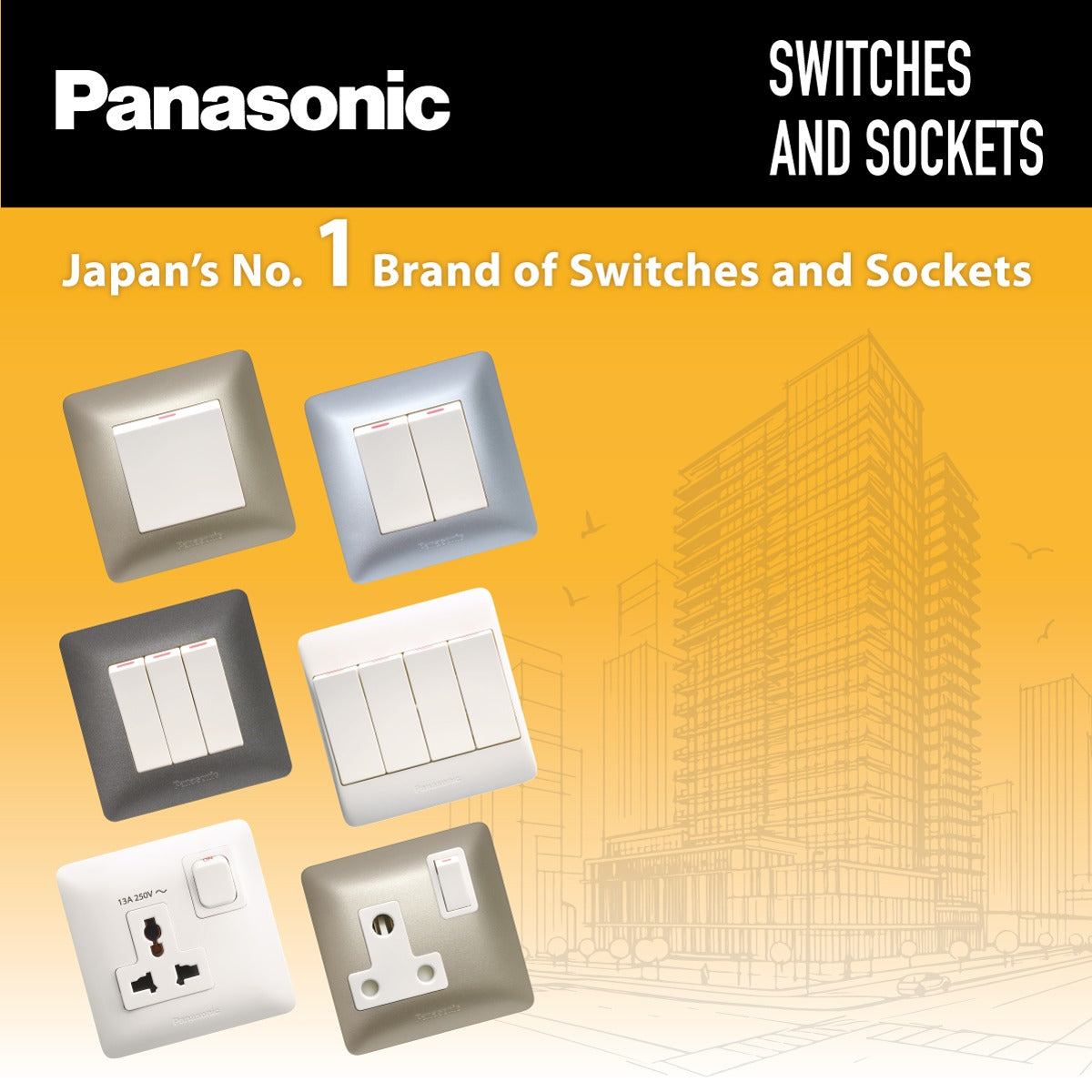 Buy Panasonic Switches & Sockets Online Pakistan – Electra Lights