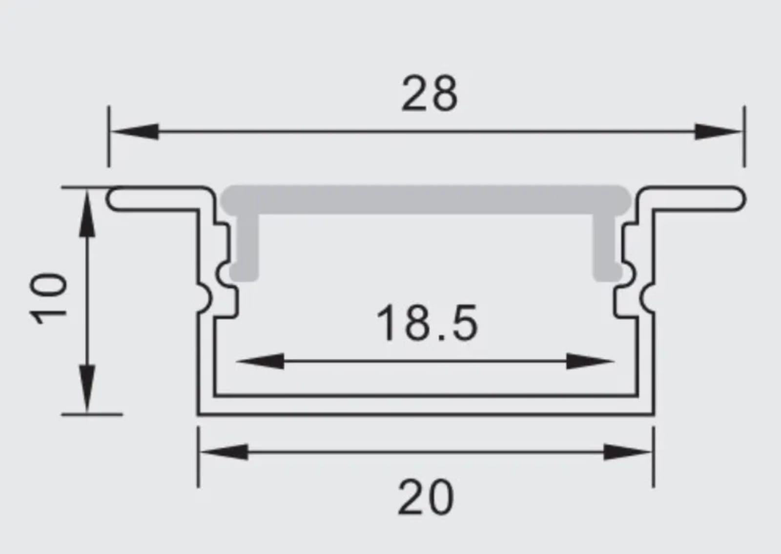 28mm Aluminum Profile Light (10 Feet) – Electra Lights