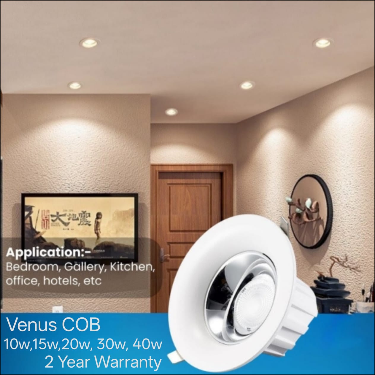 VENUS COB Down Light 10W (3 in 1) – Electra Lights