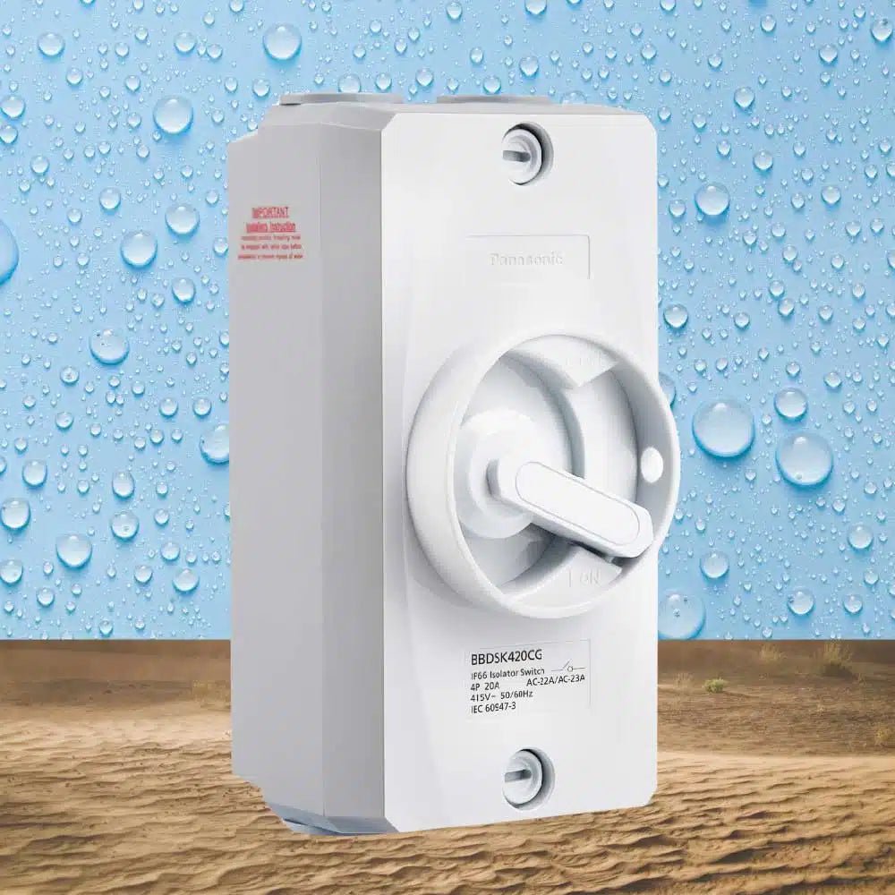 Isolator Switch 4P 20A IP66 - Panasonic – Electra Lights