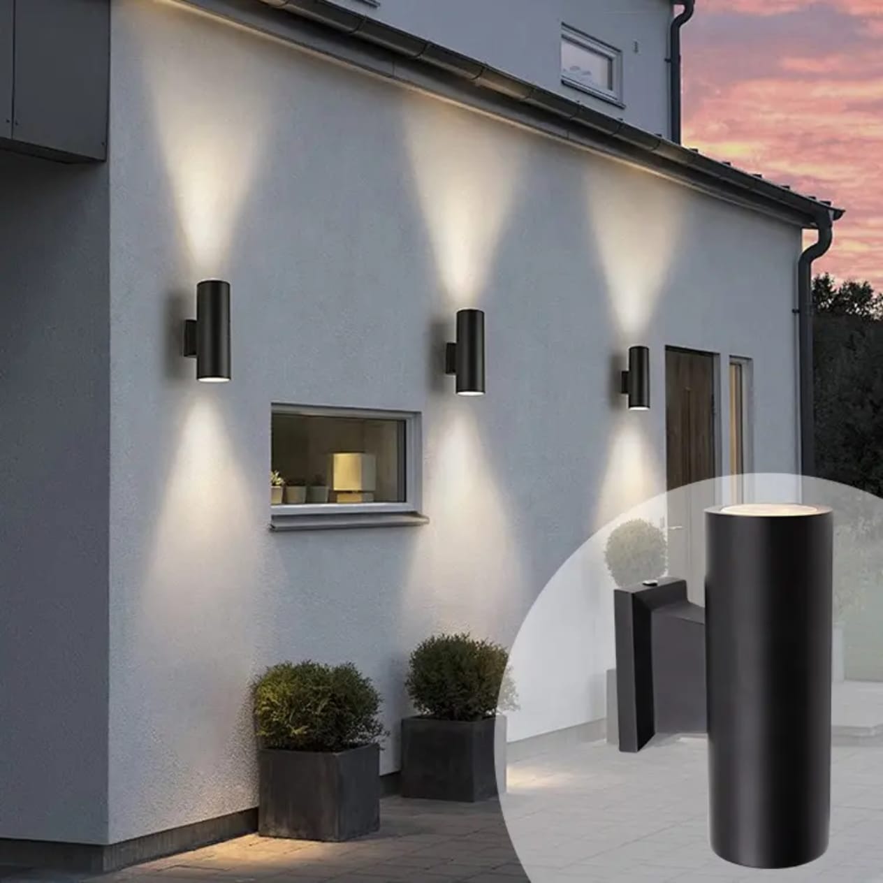 COB Up Down Dual-Head Cylinder Wall Light (Small) – Electra Lights