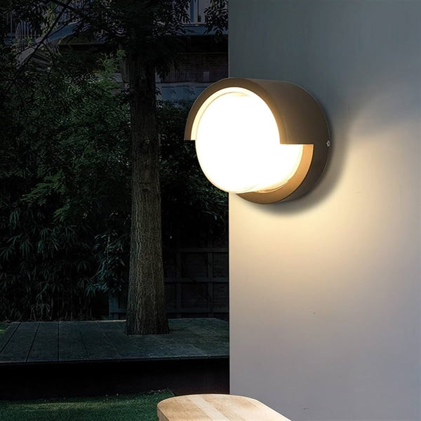 Modern Round Waterproof Outdoor Wall Lamp – Electra Lights